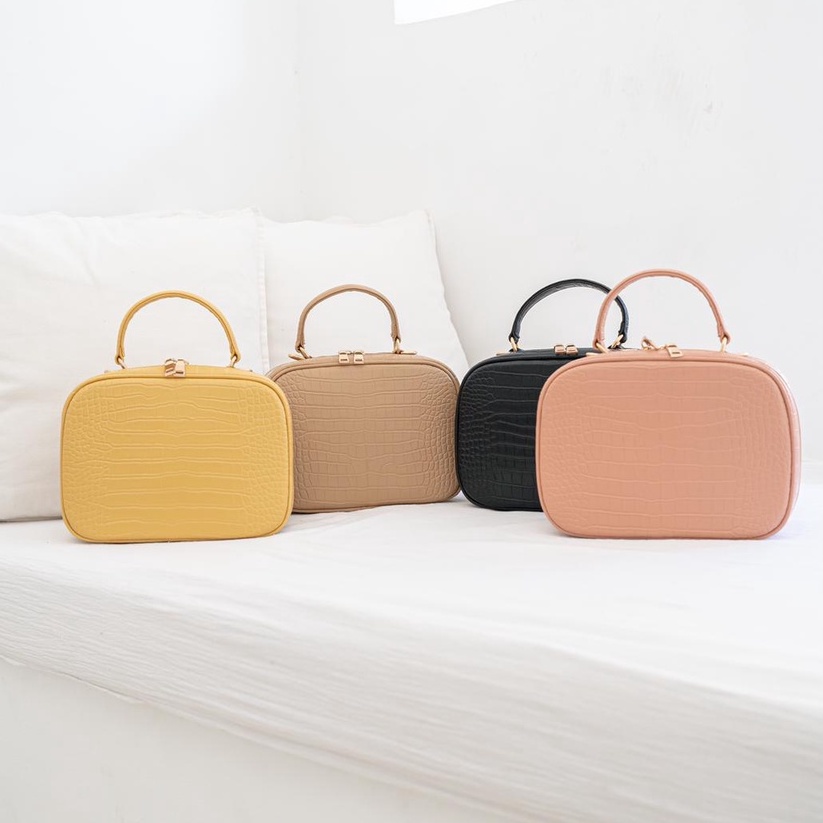 Jual Vallice - Michelle Croco Bag (Large) | Shopee Indonesia