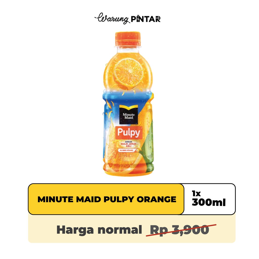 Jual MINUTE MAID Pulpy Orange Botol 300 ml (1 Botol) | Shopee Indonesia