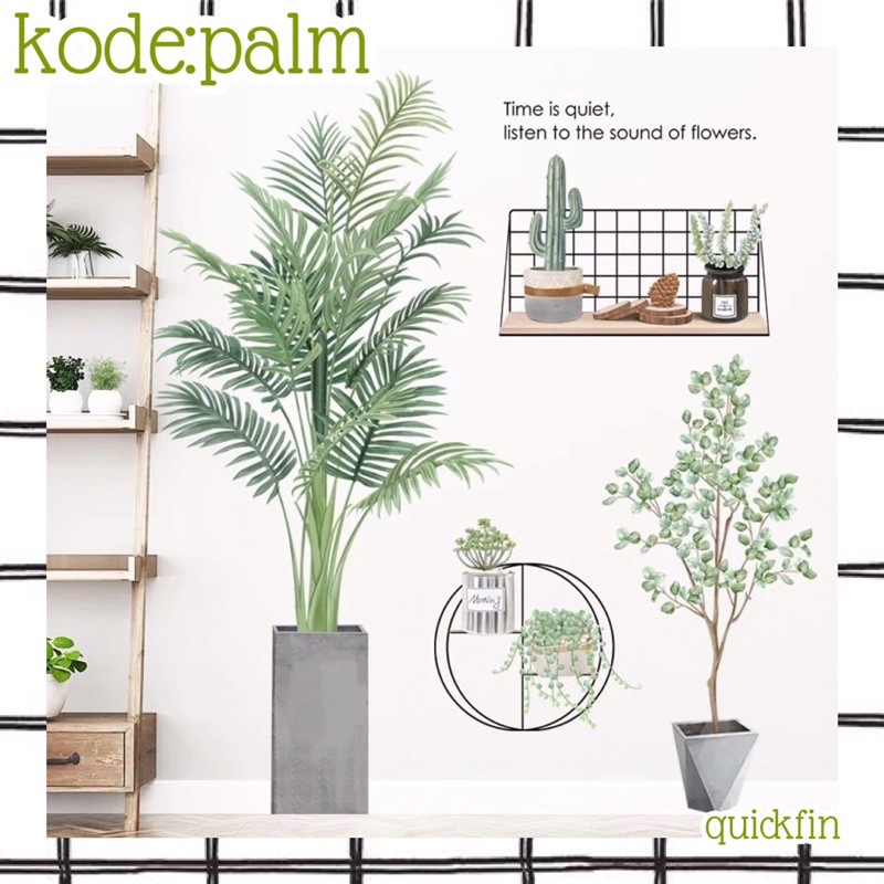 Jual wallsticker / sticker dinding palm xc89-Aa (60x90cm) | Shopee ...