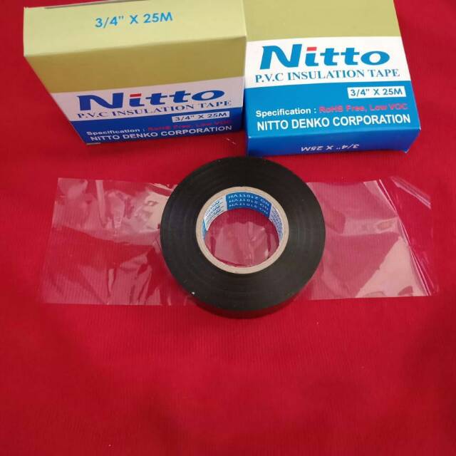 Jual Isolasi hitam nitto besar isolasi nitto lakban hitam isolasi kabel ...