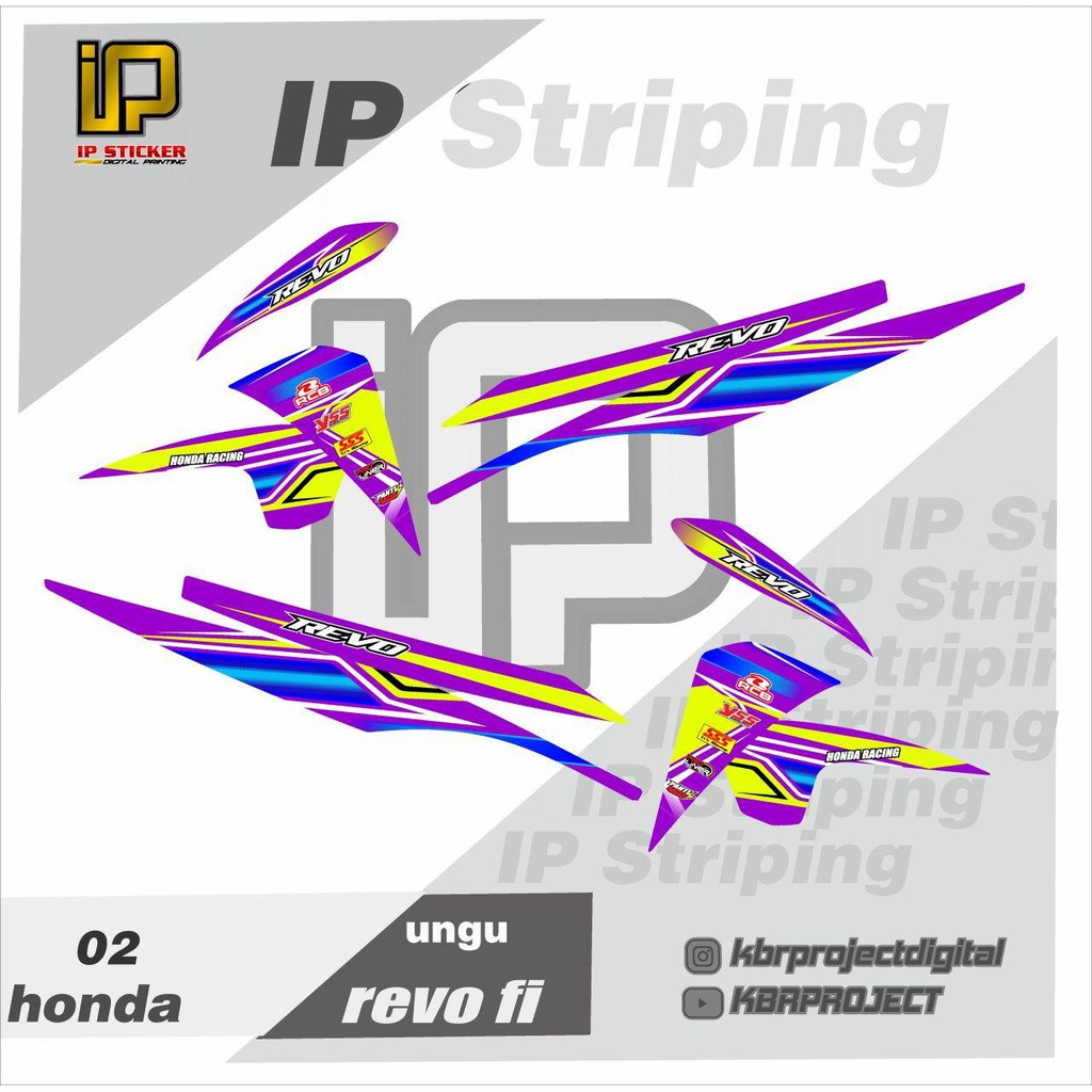 Jual (cod) stiker motor – striping revo fi - motor honda- motor ...