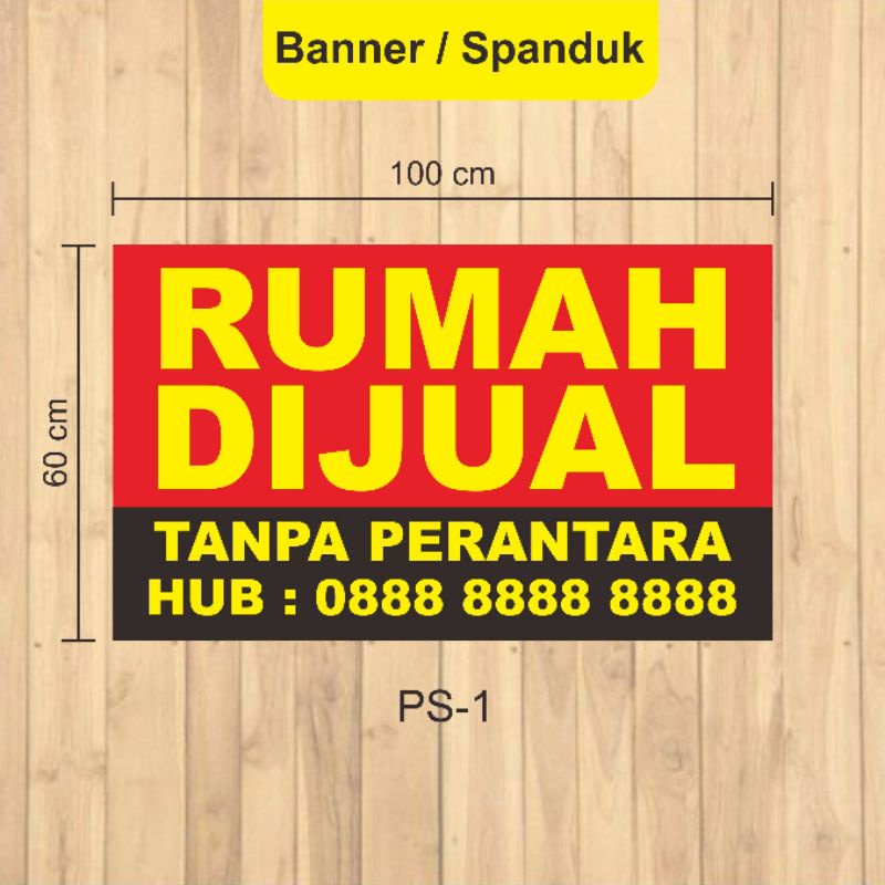 Jual [BANNER / SPANDUK] RUMAH DIJUAL / TANAH DIJUAL / TERIMA KOS ...