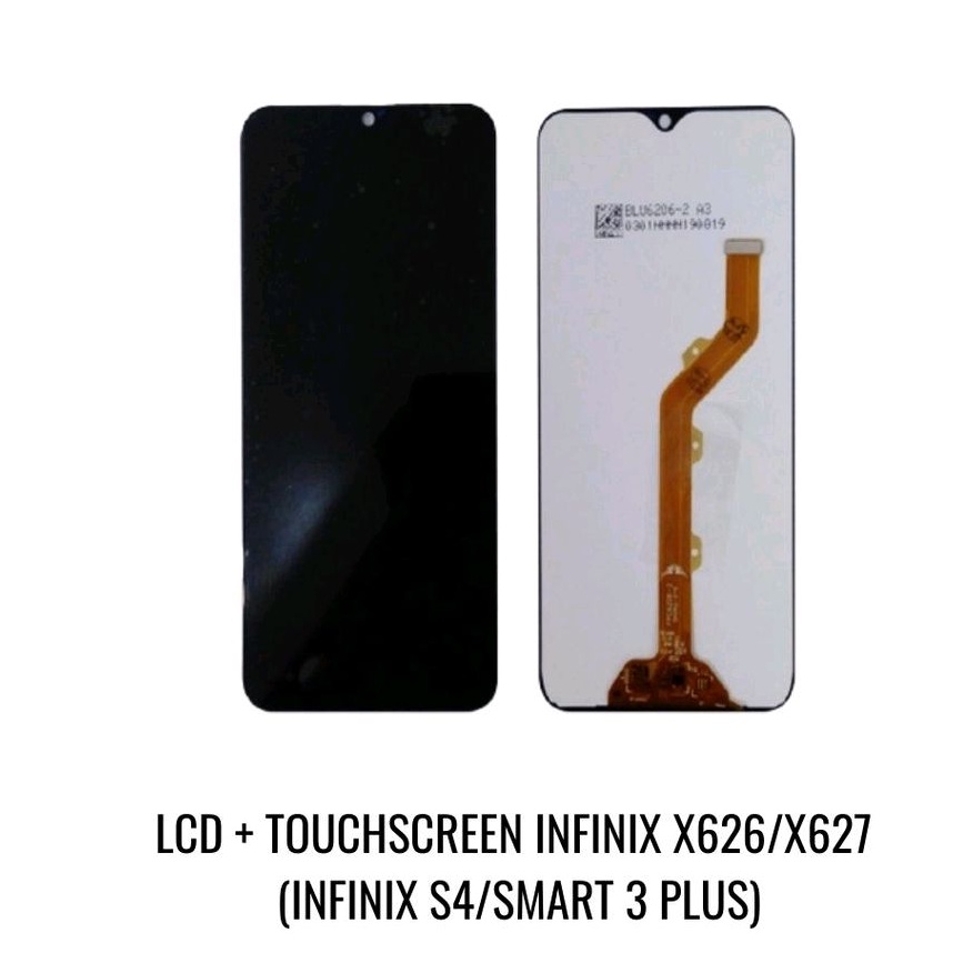 Jual LCD INFINIX X626 BLACK+TS/ X627 (INFINIX S4/SMART 3 PLUS) | Shopee Indonesia