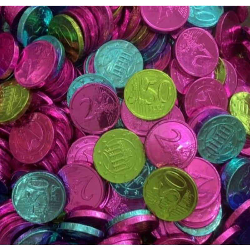 Jual HALAL Coklat koin warna warni Cokelat koin warna warni coklat Koin ...