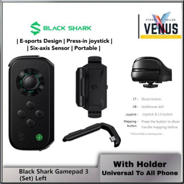 Jual Black Shark Gamepad 3.0 Set Left Side + Holder + Shoulder - Blackshark Gamepad 3 set kiri ...