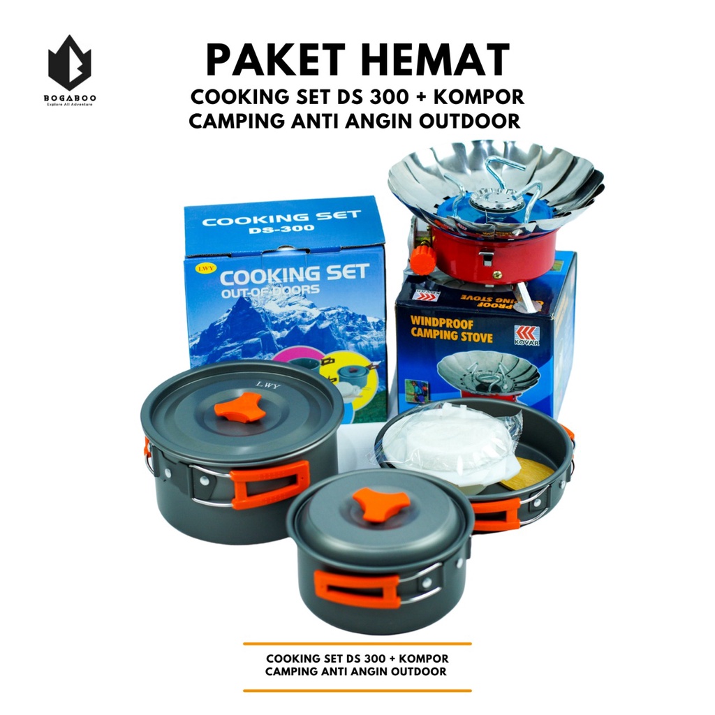 Jual [ COD ] Paket Hemat - Cooking Set DS 300 + Kompor Anti Angin ...