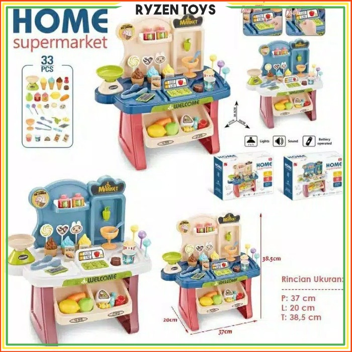 Jual Mainan Permainan Kado Anak kasir kasiran Belanja Supermarket Super ...