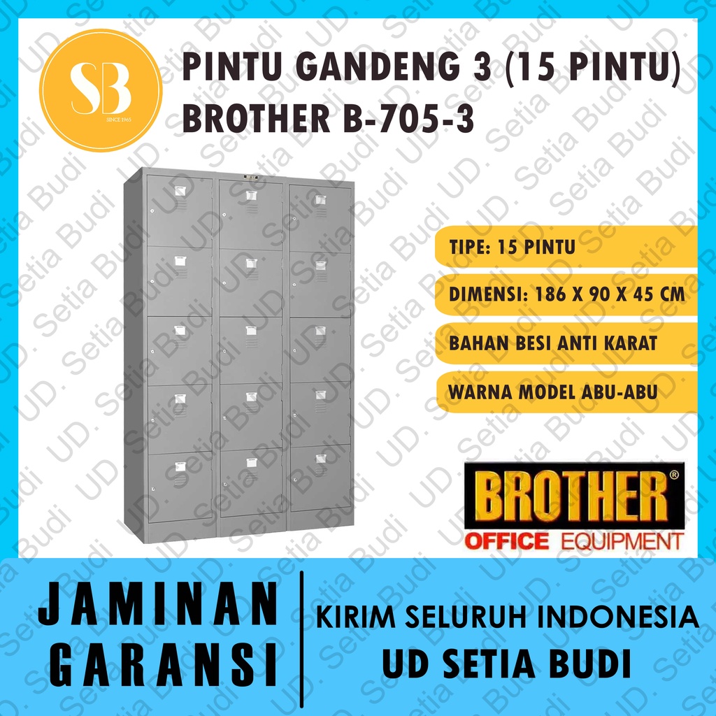 Jual Loker Pintu Lemari Locker (15 Pintu) Brother B-705-3 | Shopee ...