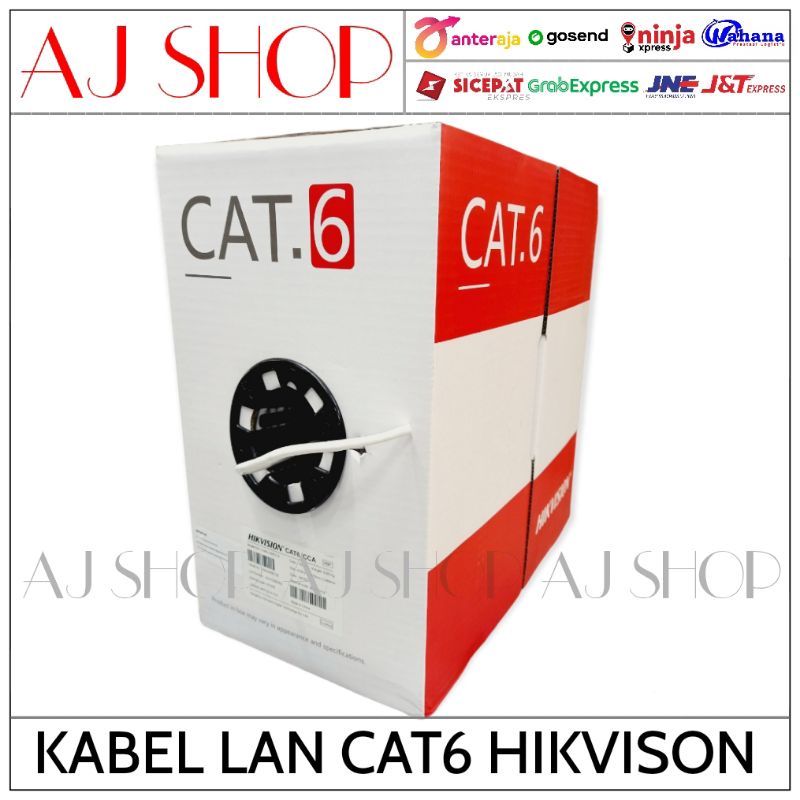 Jual Kabel UTP LAN CAT 6 / CAT6 Hikvison DS-1LN6U-W/CCA Original 305m Network Cable Cat6 ...