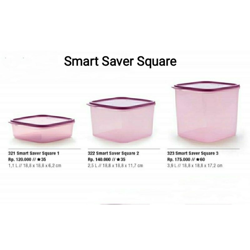 Jual Smart saver square tupperware | Shopee Indonesia
