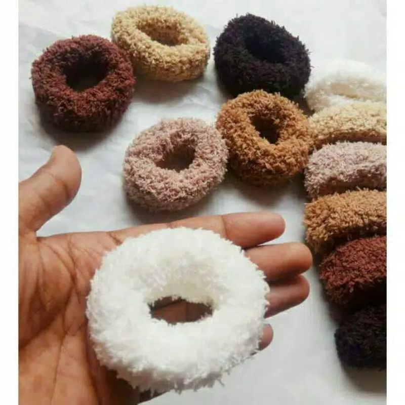 Jual Ikat Rambut Donat Bulu | Shopee Indonesia