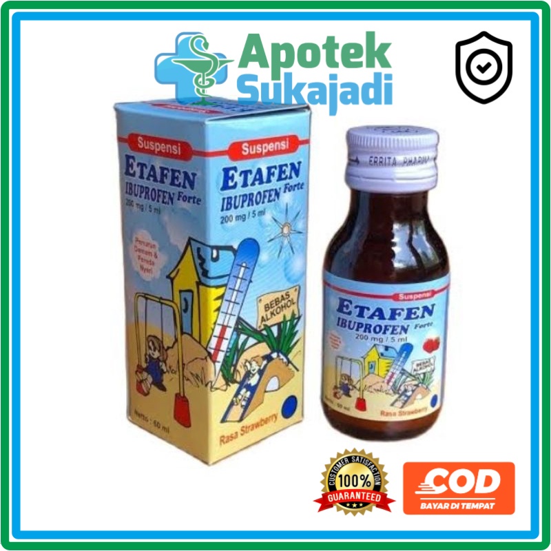 Jual ETAFEN IBUPROFEN FORTE SUSPENSI SYRUP 200mg / 5ml sirup | Shopee ...