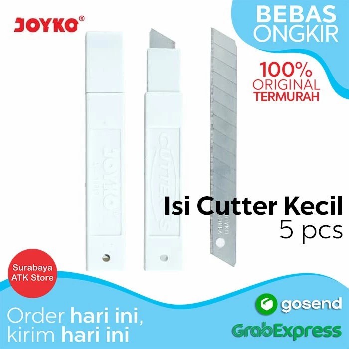 Jual Isi Cutter Kecil Joyko A-100 5 Pcs Cutter Blade Refill Isi Silet ...