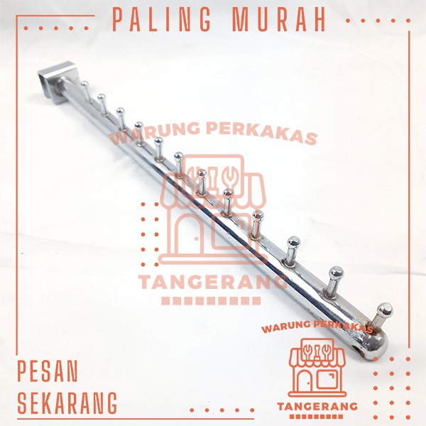 Jual Hanger suling lurus / Gantungan baju pipa kotak size paku 6 , 9 ...