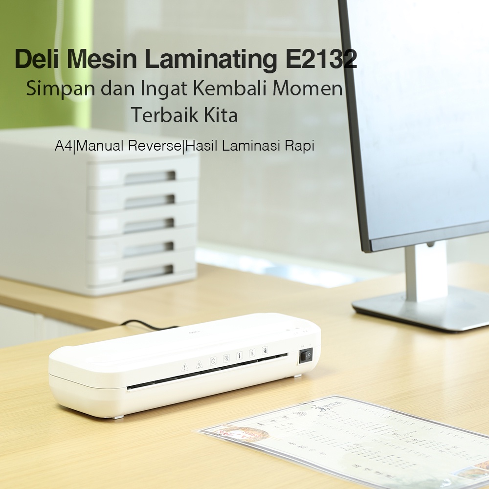 Jual Deli Laminator Mesin Laminating A4 F4 70-100 MIC Laminasi Hot ...