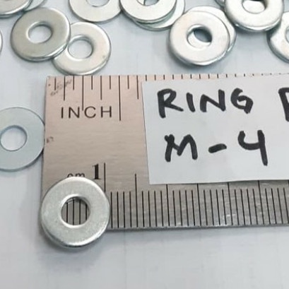 Jual RING PLAT M4 (10 PCS) / PLATE M4 GALVANIS / WAHSER M4 PUTIH ...