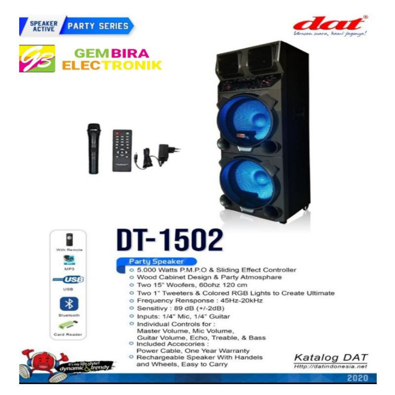 Jual Speaker Aktif dat dt-1502 15 inch Original | Shopee Indonesia