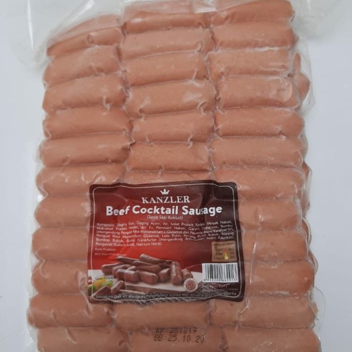 Jual KANZLER Beef Cocktail sosis 1Kg isi 80s Sosis Sapi Breakfast Hotel ...