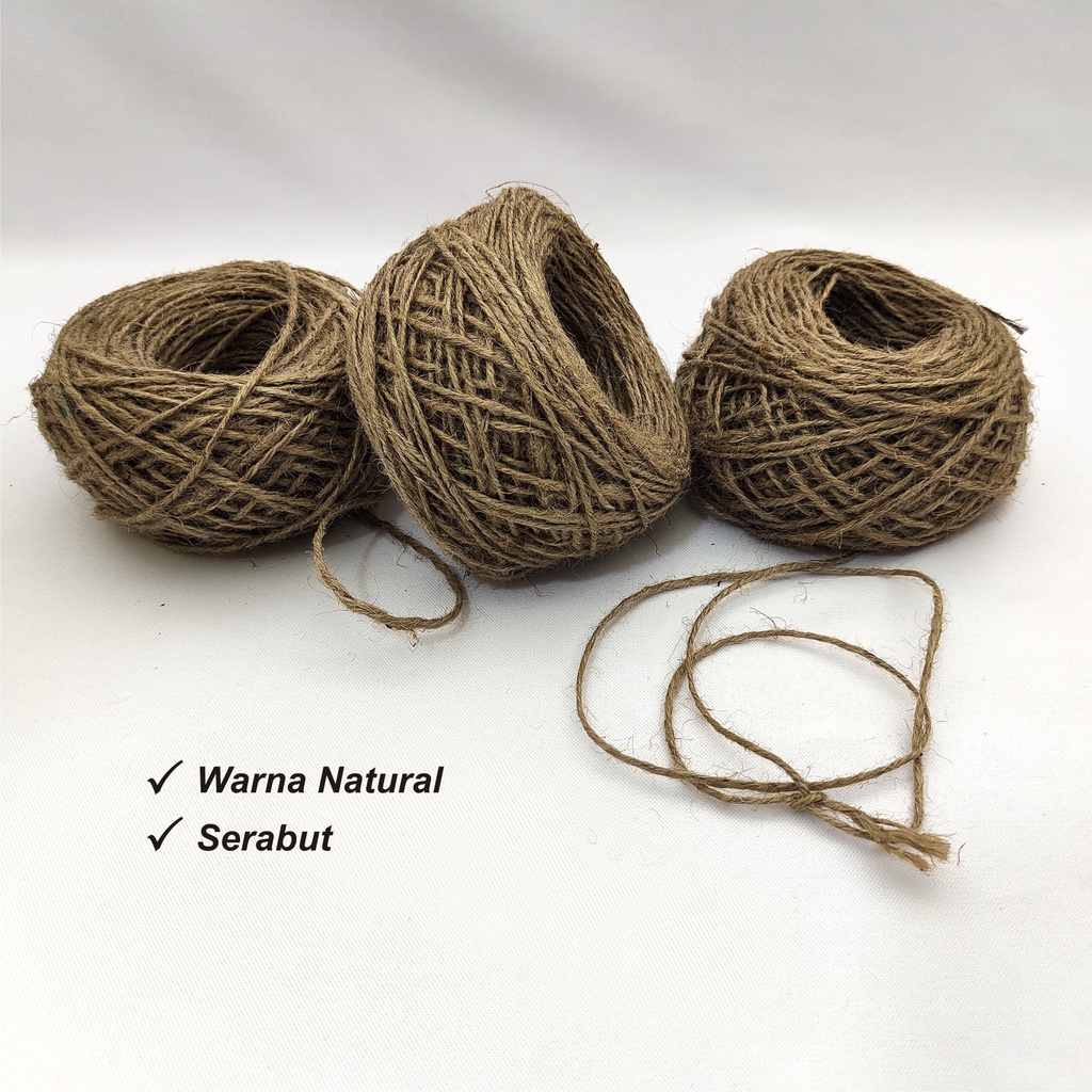 Jual Tali Rami / Tali Goni Warna Natural 3 Ply 50 Meter | Shopee Indonesia
