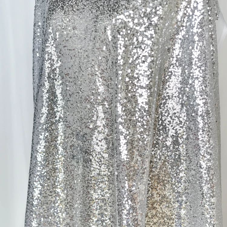 Jual Kain sequin silver tile putih / kain seribu payet / background ...