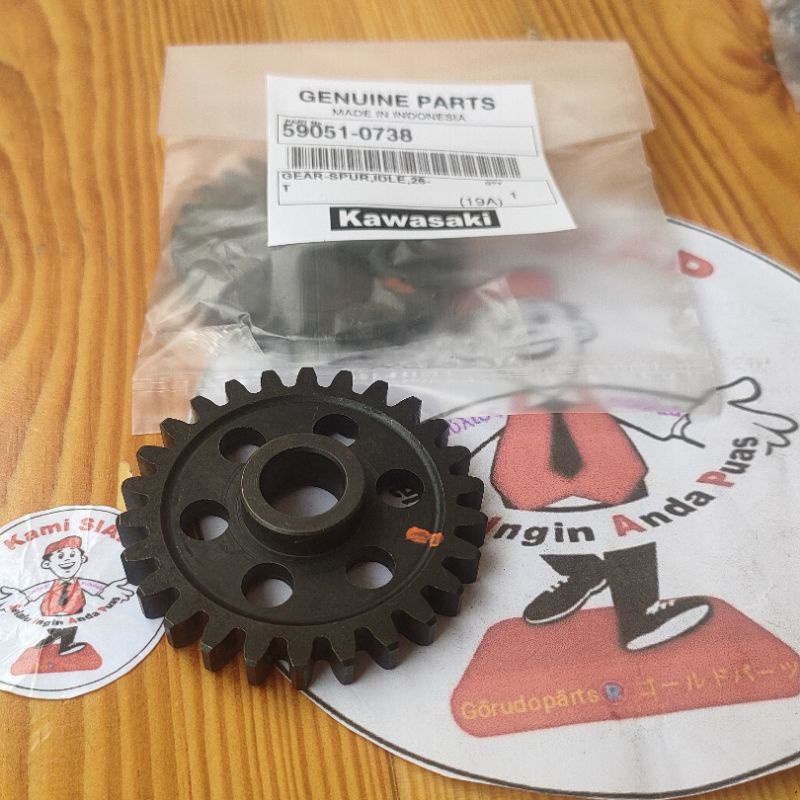 Jual 59051-0738 Gear spur idle gigi penghantar kick stater KLX 150 ...