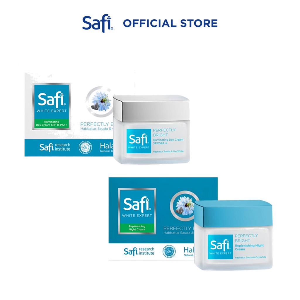 Jual Safi Day Cream White Expert Illuminating SPF 15 PA+ 45 gr + Replenishing Night Cream 45 gr ...