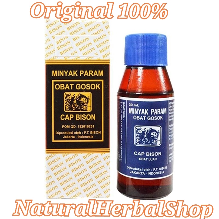Jual PARAM MINYAK OBAT GOSOK CAP BISON 30 ML / PARAM BISON 30 ML UNTUK ...