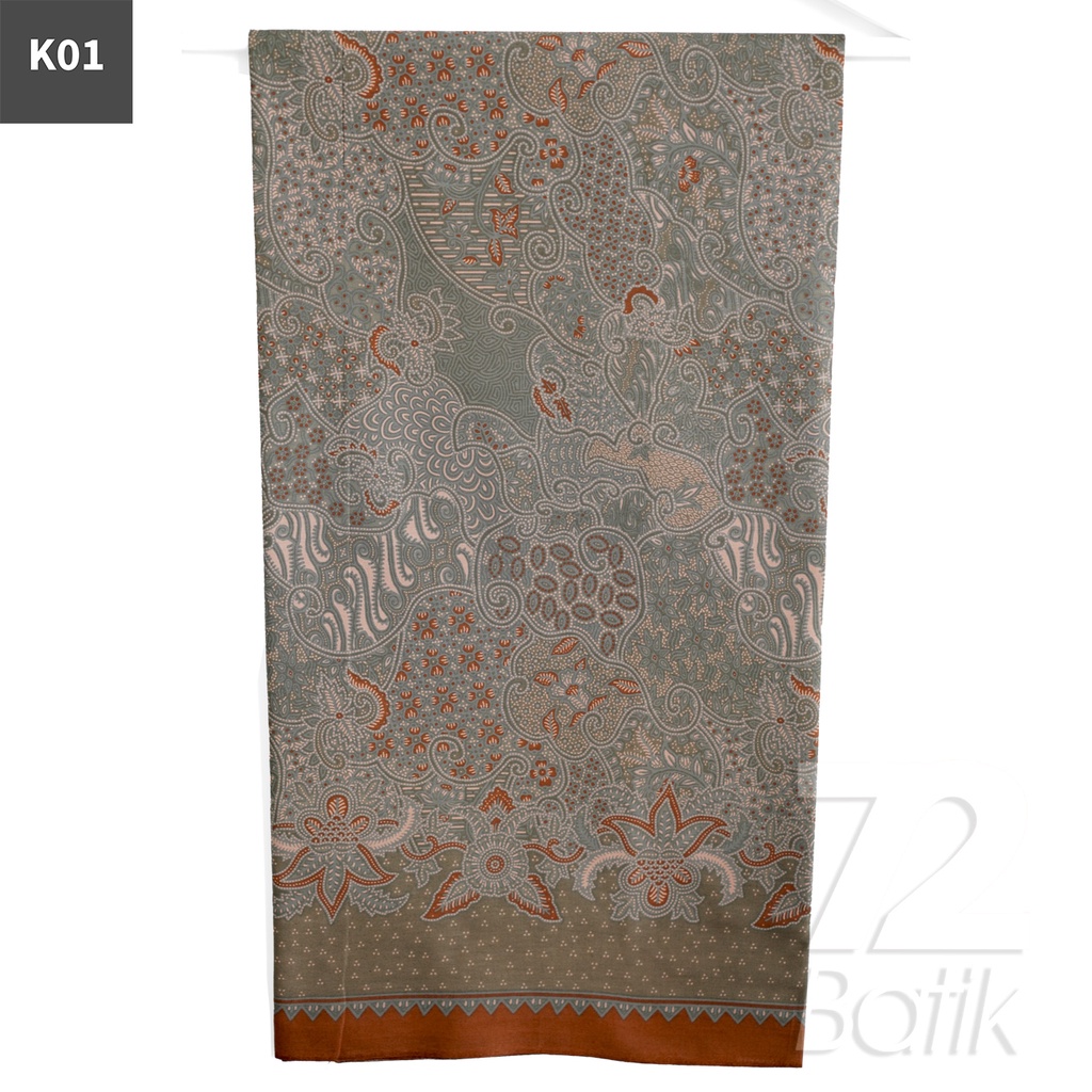 Jual BAHAN BATIK PREMIUM Katun Motif Sekar Jagad Warna Hijau Alam Abu ...
