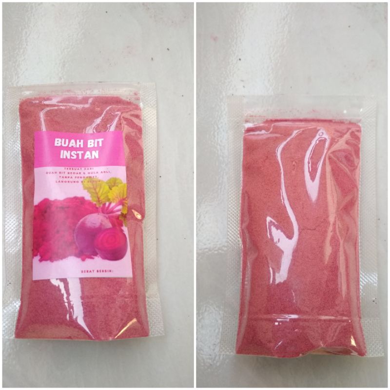 Jual serbuk buah bit instan siap minum 100 gram sudah ada gulanya ...