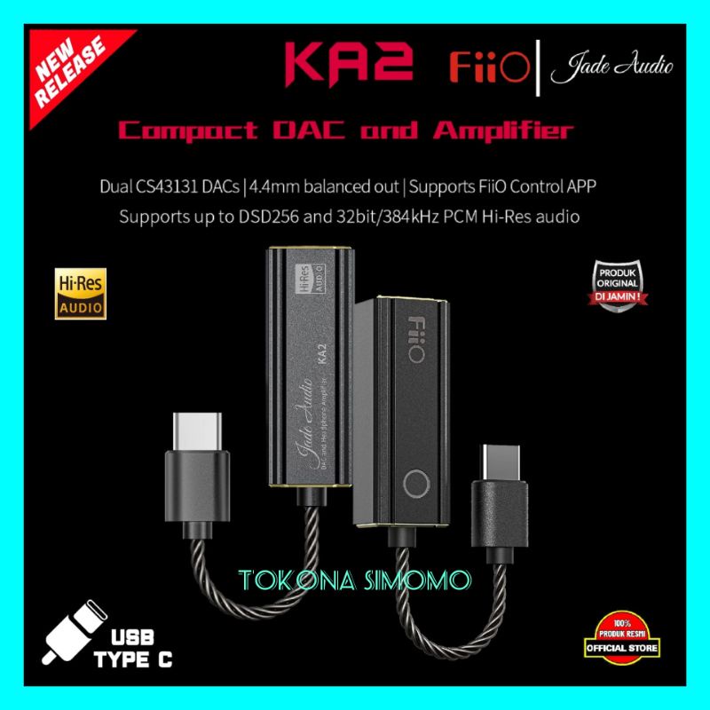 Jual Fiio KA2 Hi-Res Compact DAC and Amplifier Type C / Lightning to 4 ...