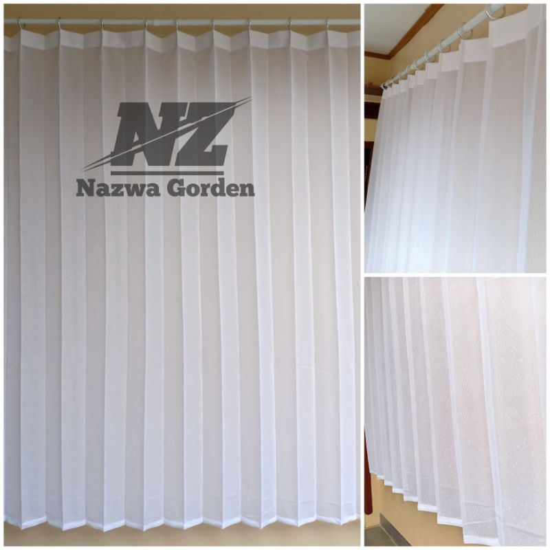Jual Gorden Vitrase Polos Transparan Gorden Siang Gorden Putih dan ...
