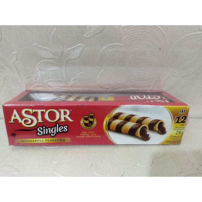 Jual ASTOR SINGLES KEMASAN PACK ISI 12 PCS / ASTOR WAFER ROLL / ASTOR ...