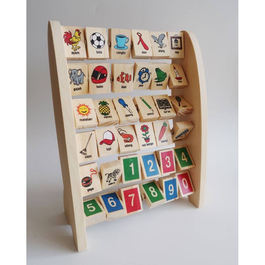 Jual Mainan Kayu Edukasi Anak Seven Crayon Mainan Edukatif Anak 3 tahun ...