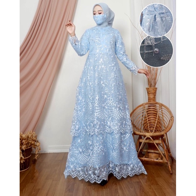 Jual Gamis Tile Bordir|Gamis Tingkat Tile|Gamis Busui Jumbo |Gamis ...