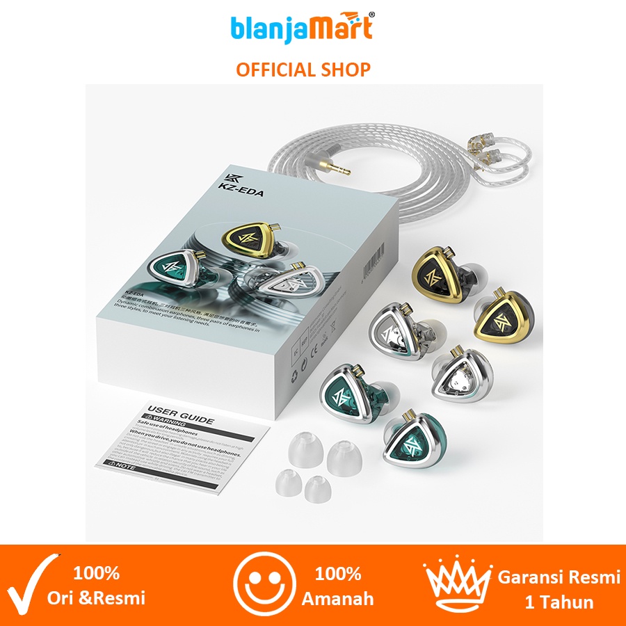 Jual KZ EDA 3 Earphone in 1 Box In Ear Earphone with MIC - 3 in 1 ...