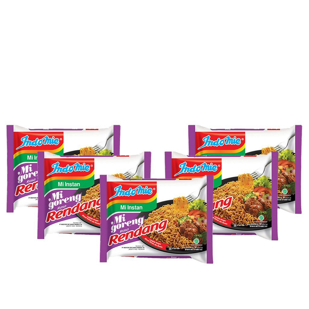Jual ( GOJEK ) Indomie Goreng Rasa Rendang Mie Instan Kemasan 90 Gram ...