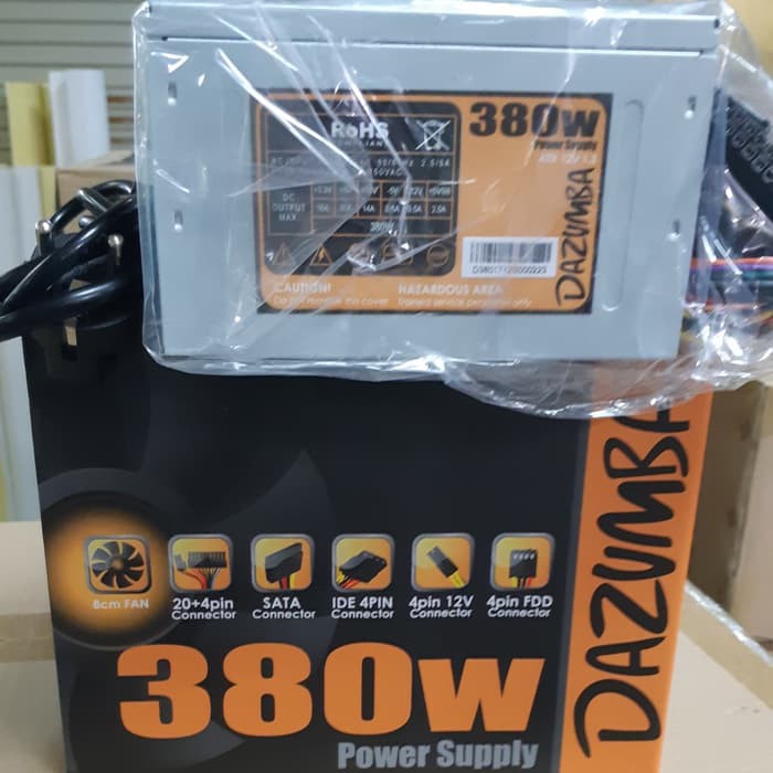 Jual Power Supply Gaming (PSU) Dazumba 380W / 380 Watt | Shopee Indonesia