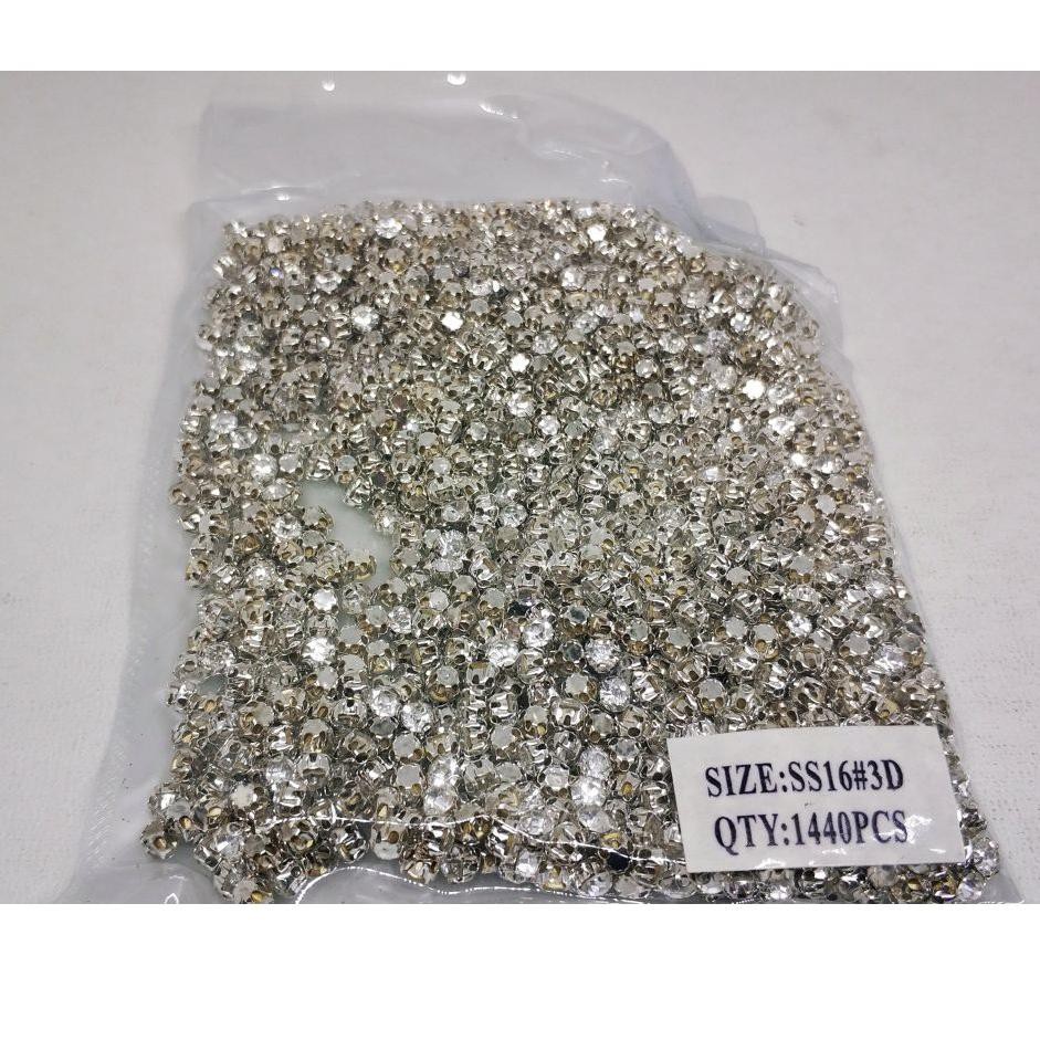 Jual VGG Diamond Cangkang / Permata Cangkang "3D" ss16 1 gross Putih ...