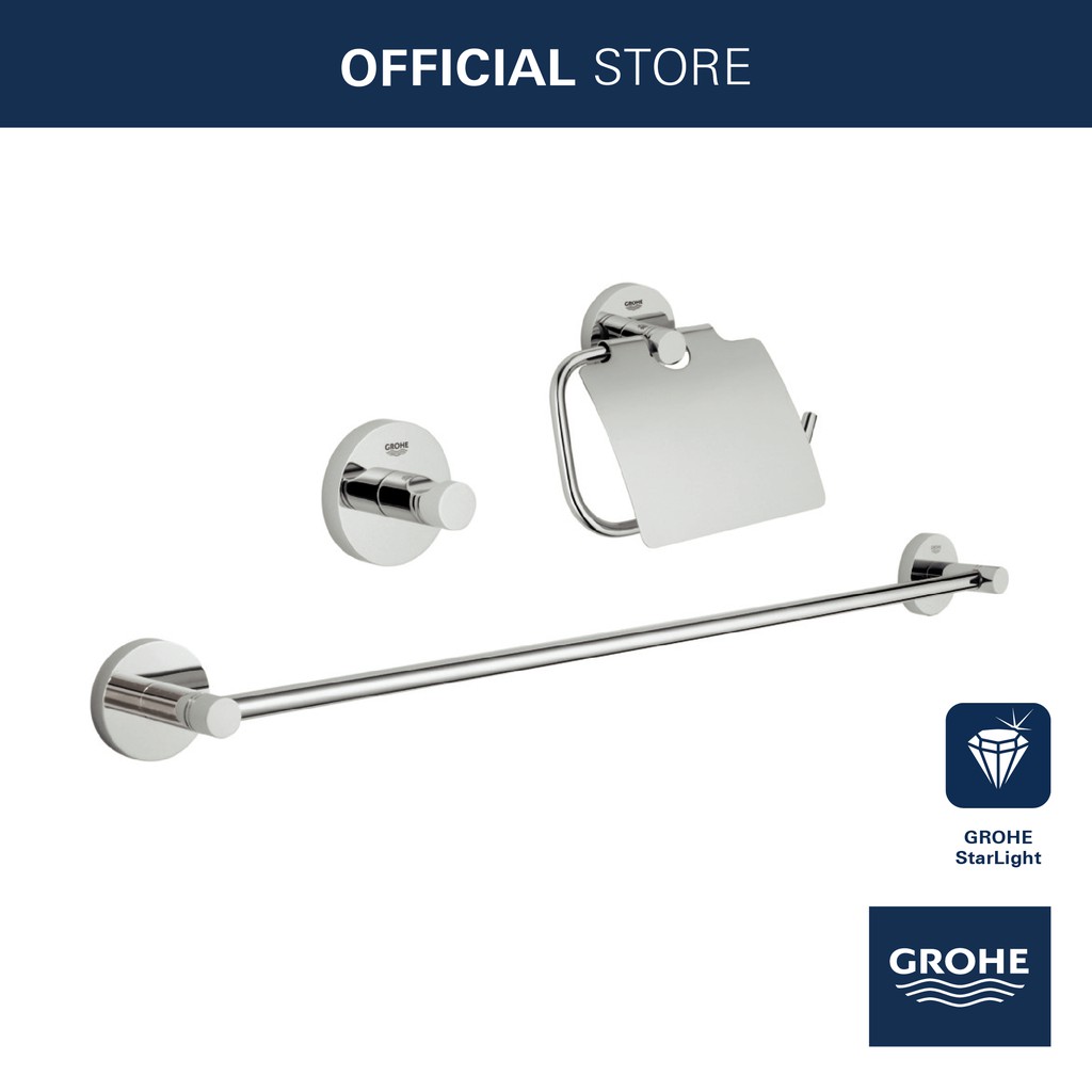 Jual GROHE Essentials Accessories Set Guest 3-in-1 (40775001) | Shopee ...