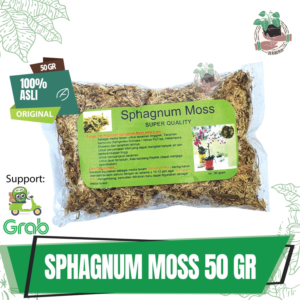 Jual Media Tanaman Bunga Anggrek Sphagnum Moss Lumut Kering Kemasan ...