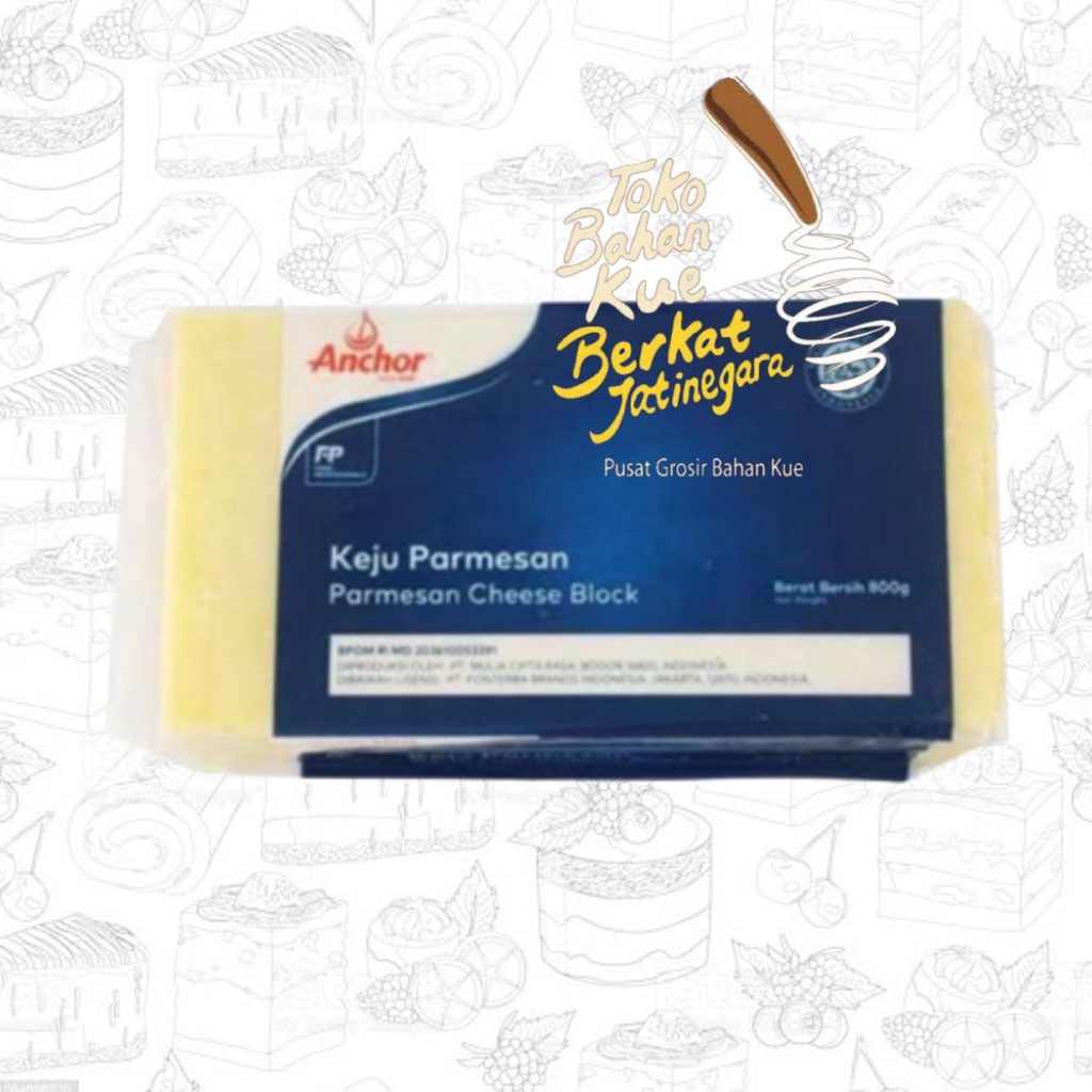 Jual KEJU PARMESAN BLOCK ANCHOR 800 GR / PARMESAN CHEESE BLOK | Shopee ...