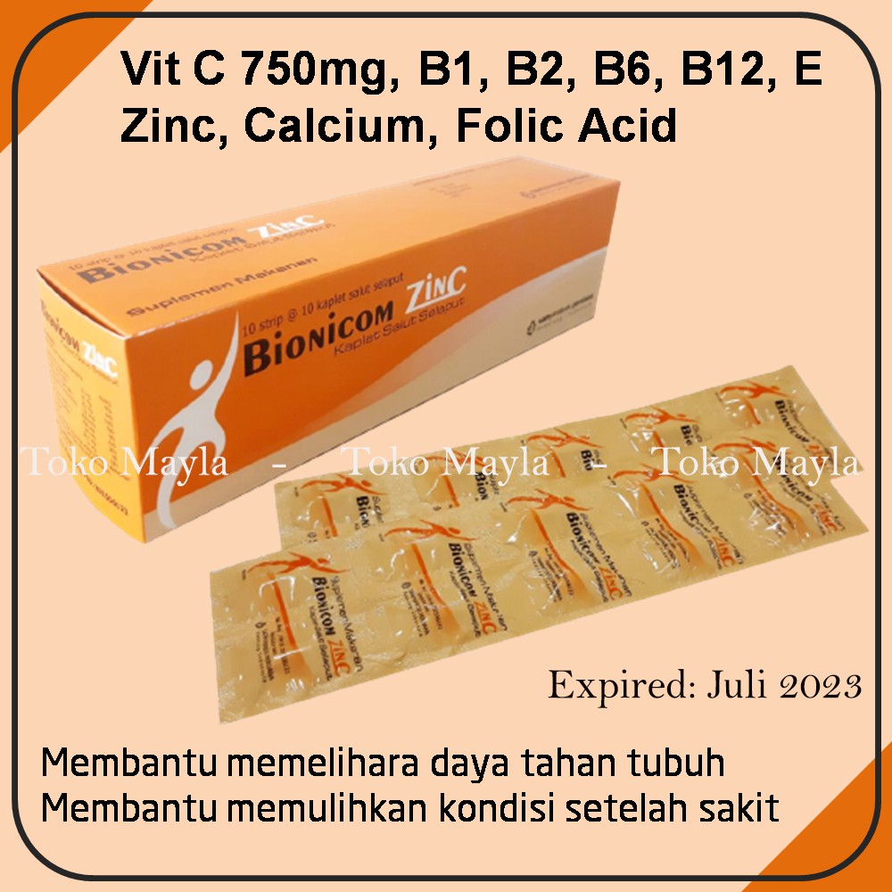 Jual Bionicom Zinc Suplemen Multivitamin dan Zinc | Shopee Indonesia