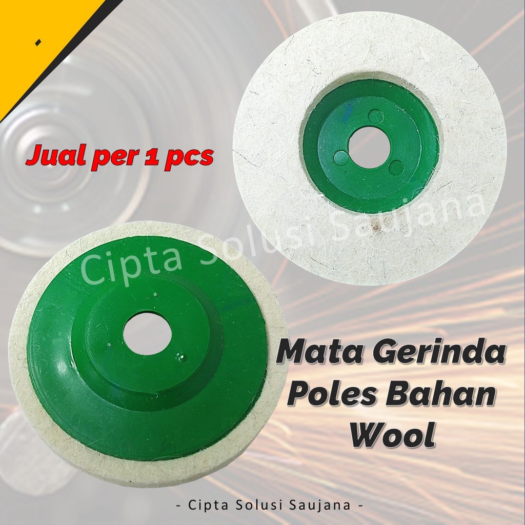 Jual MATA GERINDA 4" POLES BAHAN WOOL KILAP LOGAM BESI METAL STAINLESS ...