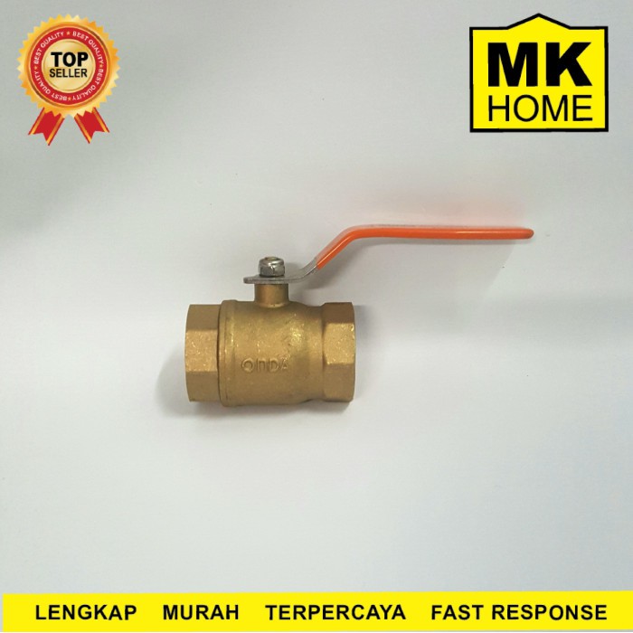 Jual BALL VALVE KUNINGAN DRAT 1-1/4 INCH ONDA | Shopee Indonesia
