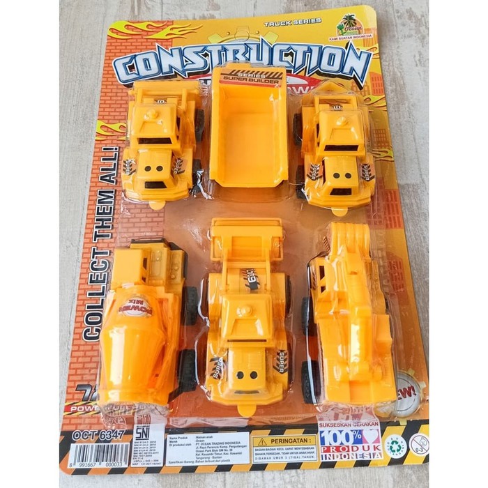 Jual Mobil Construction Truck Set- Mobil Truk Konstruksi Set Isi 6 Pcs ...