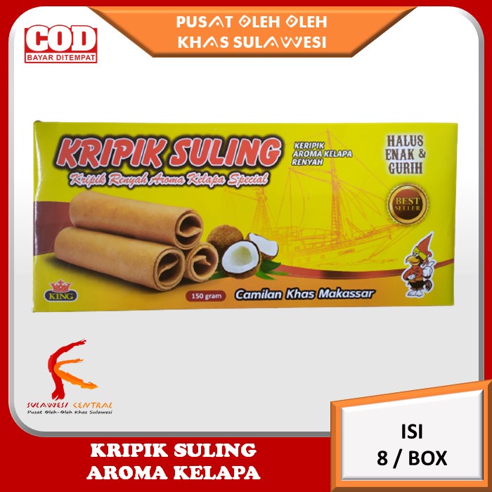 Jual Kripik Suling Aroma Kelapa khas Sulawesi 150 gr | Shopee Indonesia
