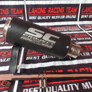 Jual KNALPOT RACING SC PROJECT BLACK LUBANG inlet 2INCH UNIVERSAL ...