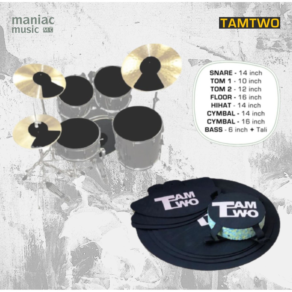 Jual Tam Two Drum Mute Set Std - Aksesoris Drum. Karet Peredam. 8 Pcs ...