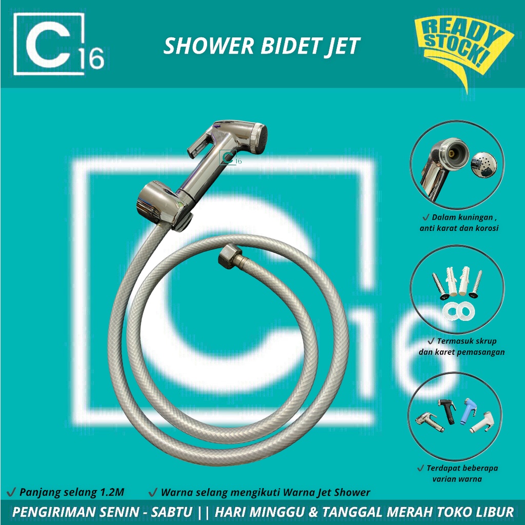 Jual Jet Shower Kloset Toilet Closet Cebok WC Semprotan Duduk Kamar Mandi Ringan TERMURAH ...