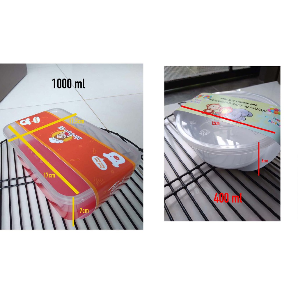 Jual CUSTOM Extra Long / Label Pengikat Box Makanan / Snack / Bento ...